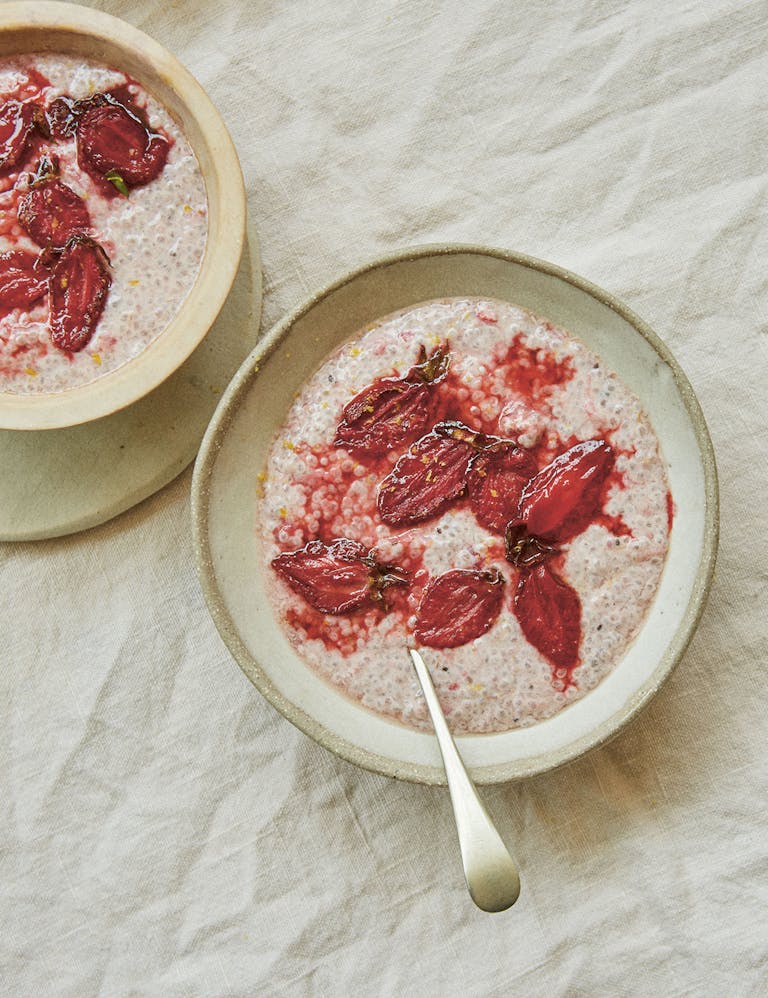 Roasted strawberry and chia bowls – Recipes – Anna Jones